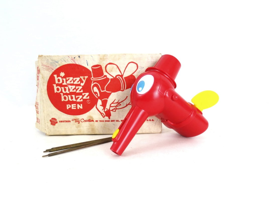 Vintage Bizzy Buzz Buzz Writing Pen Toy Original 1973 Ohio Art in Box ...
