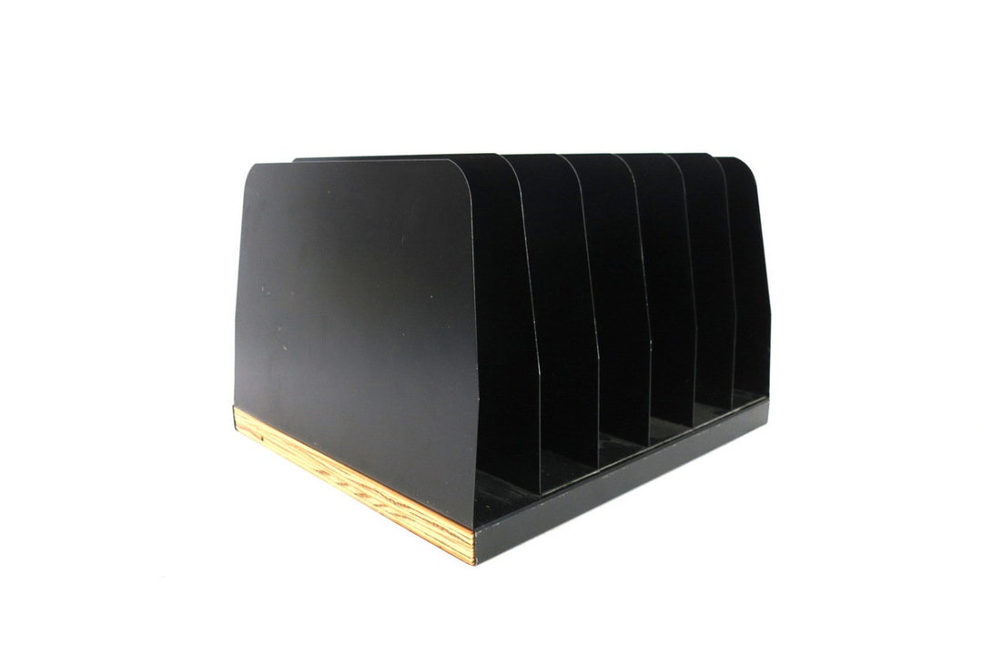 Black Metal Paper Tray File Industrial Metal Desktop File Cabinet ...