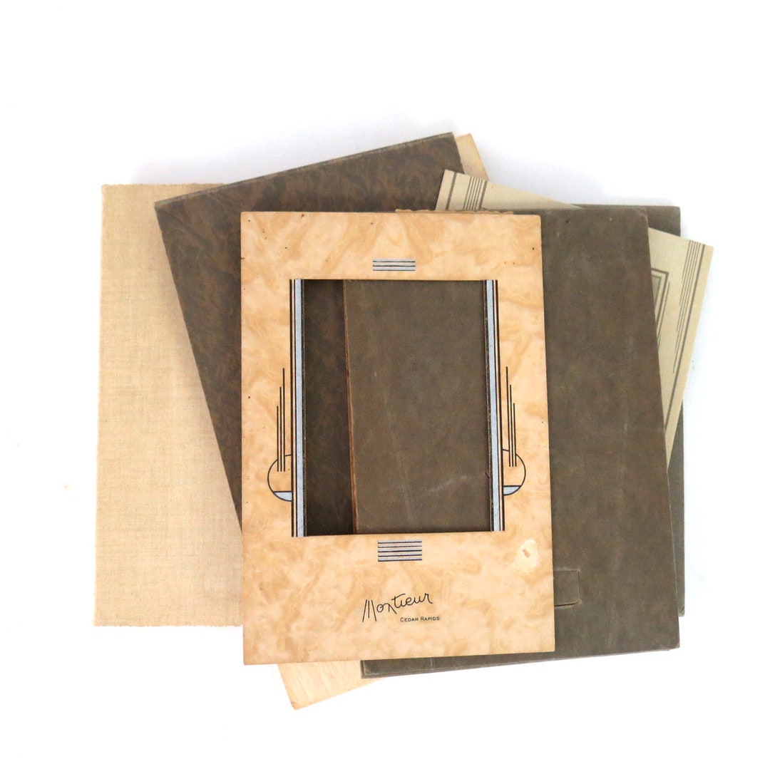 5 Folding Picture Frames Mid Century Mat Photo Frames Vintage Fold Out ...