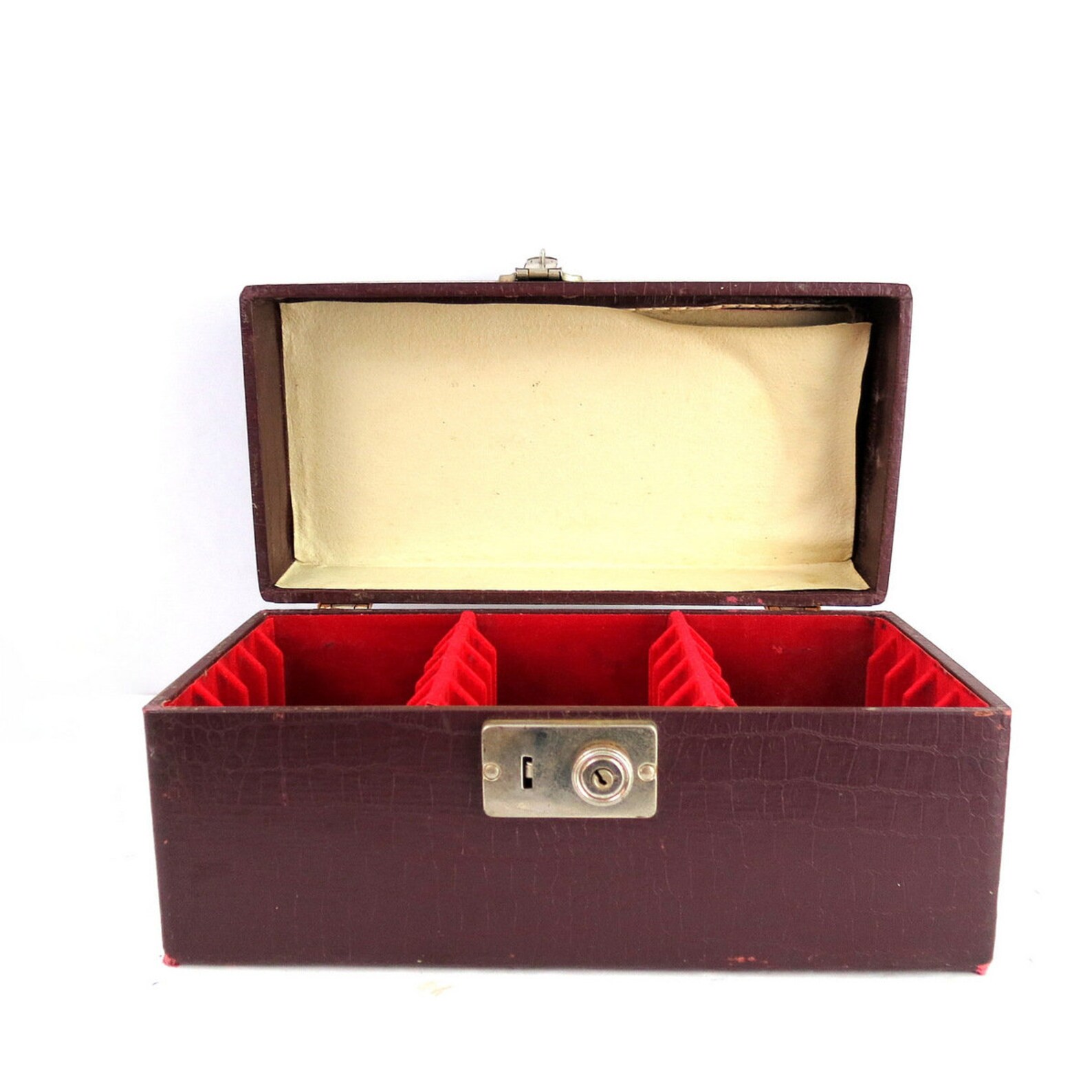 Vintage 8 Track Case Travel Train Case Small Carry on Luggage Hard ...