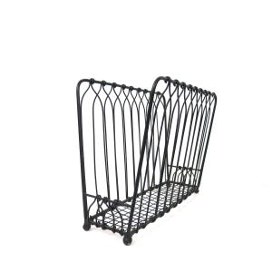 Black Metal Wire Magazine Stand Rack Retro Ranch Home Decor - Etsy