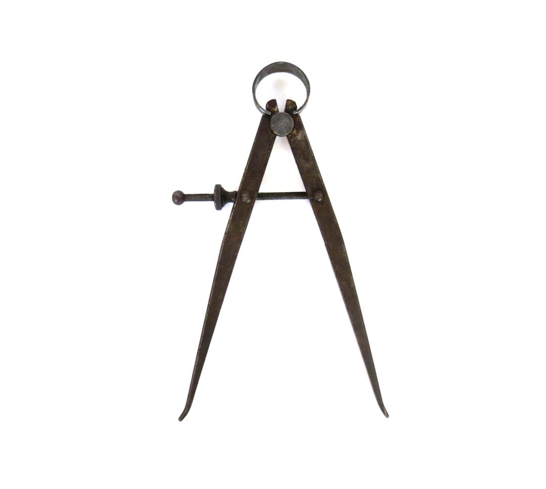 Vintage Wing Divider Caliper: Rustic Metal Compass Tool - Etsy