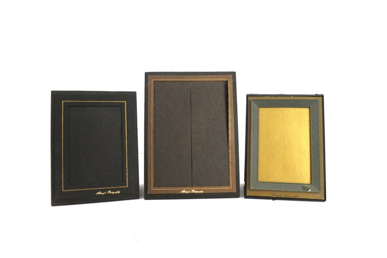 3 Mattes Folding Picture Frames Photo Frames Vintage Fold Out - Etsy