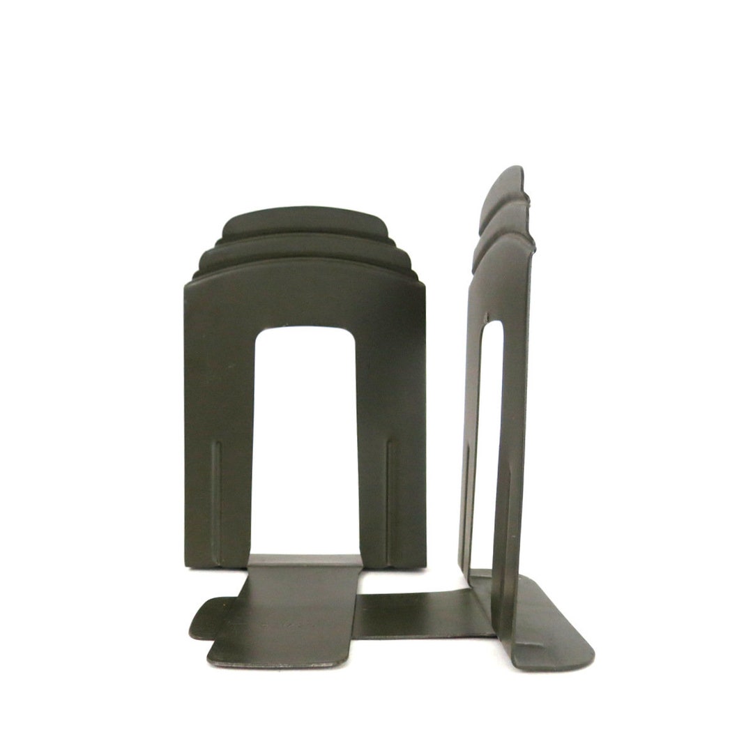 2 Dark Green Demco Skyscraper Bookends Vintage Industrial Metal ...