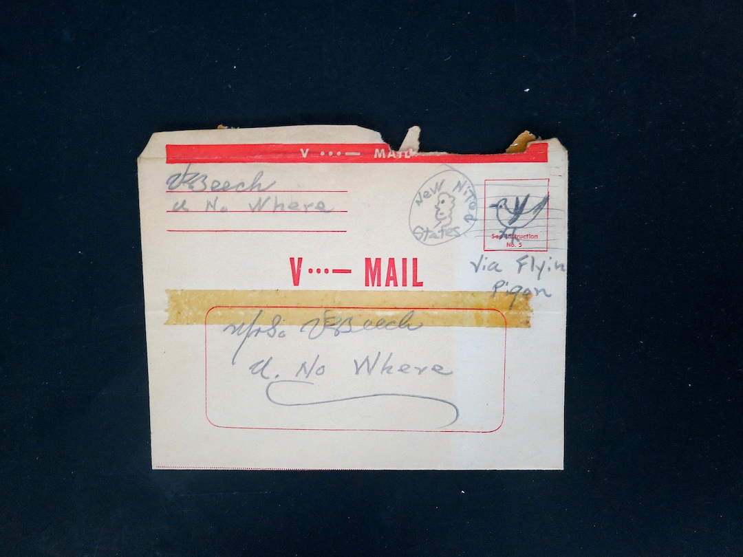 Vintage WWII V Mail Stationary Sweetheart Letter / 1944 - Etsy