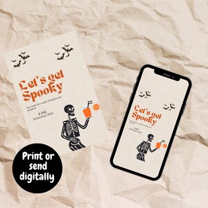 Spooky Night Halloween Party Invitation Editable Canva Template - Etsy