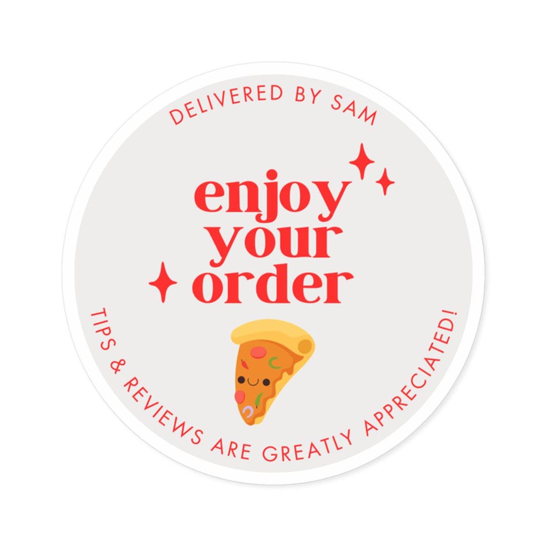 Cute Customizable/personalized Delivery Stickers, Ubereats Delivery ...