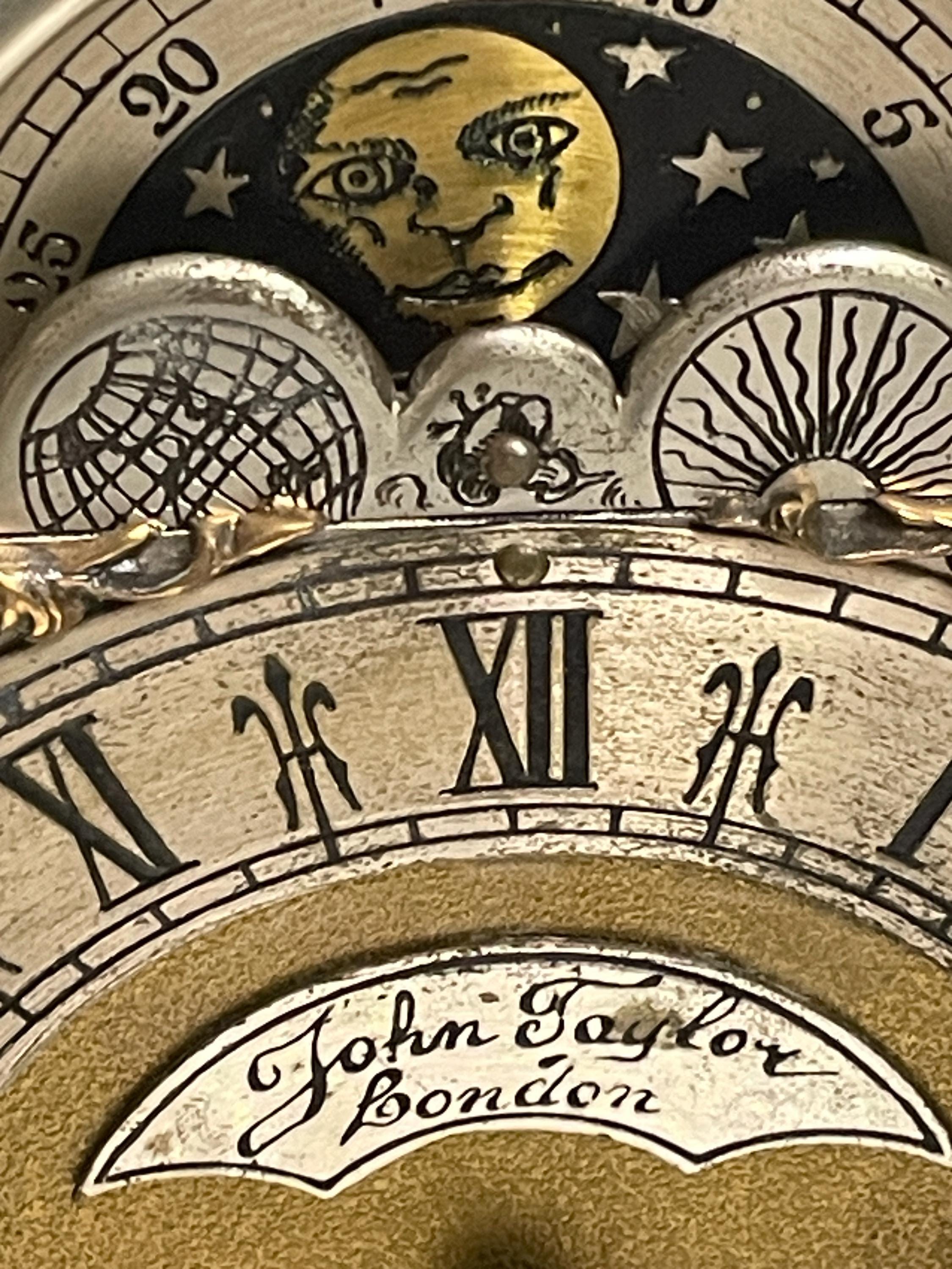 Vintage Clock Time and Strike, Moving Moon Dial John Taylor on Dial - Etsy
