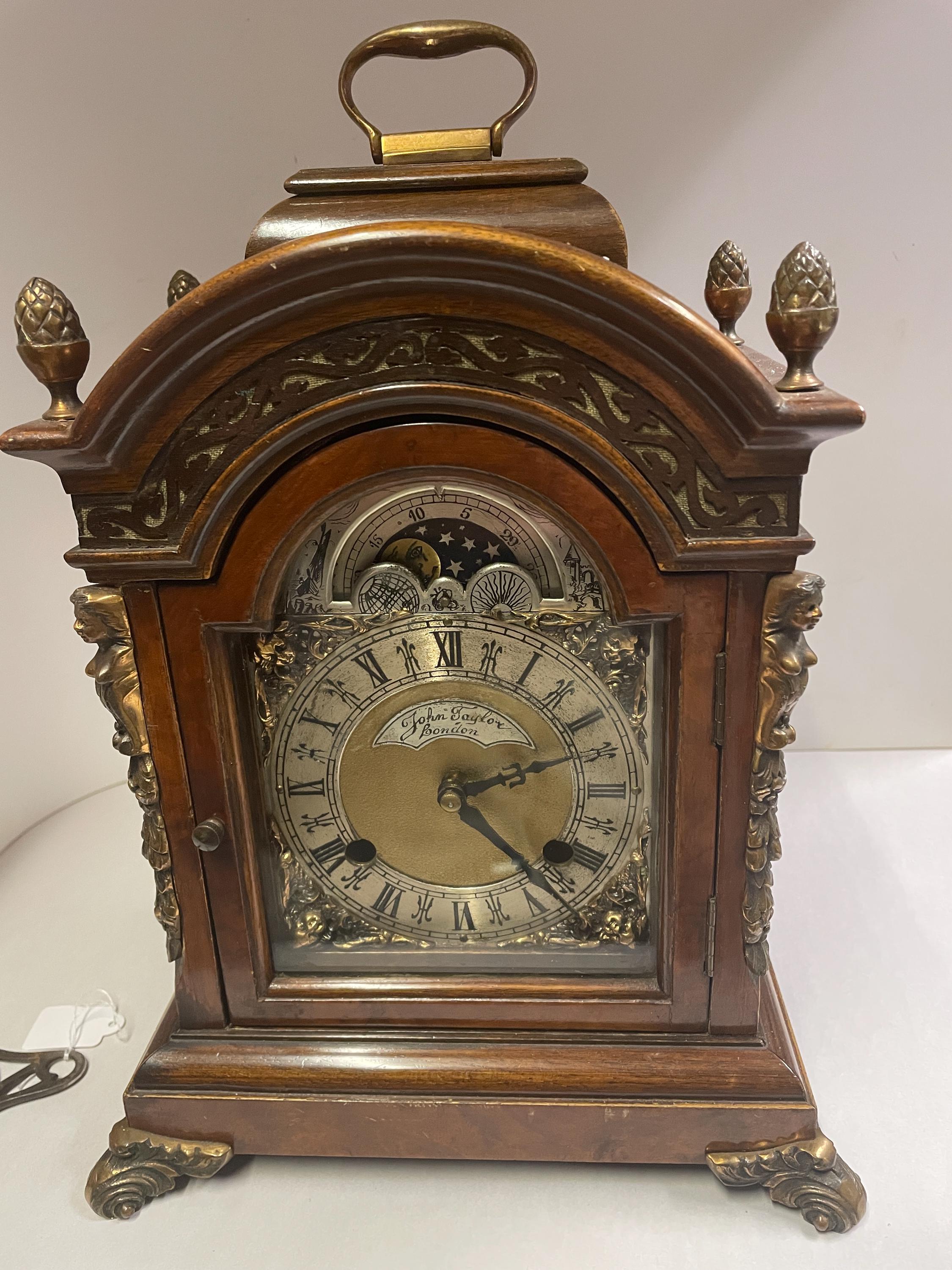 Vintage Clock Time and Strike, Moving Moon Dial John Taylor on Dial - Etsy