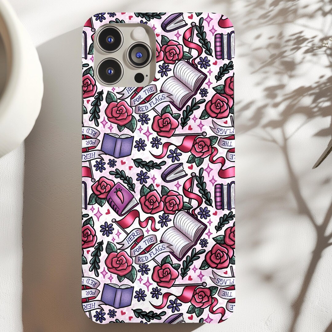 Bookish Red Flag Book Lover Trigger Phone Case Tough Slim Magsafe Phone ...