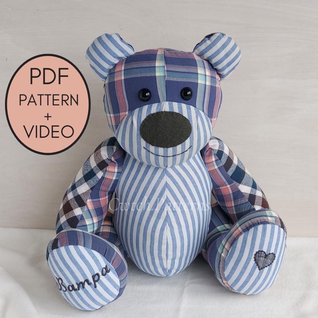 Memory Bear Pattern, Sewing Pattern With Video Tutorial, Betsy Bear ...