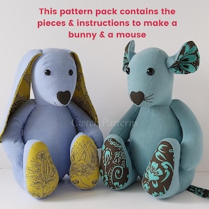 Mouse Sewing Pattern, Rat Sewing Pattern, Paper Sewing Pattern, Soft ...