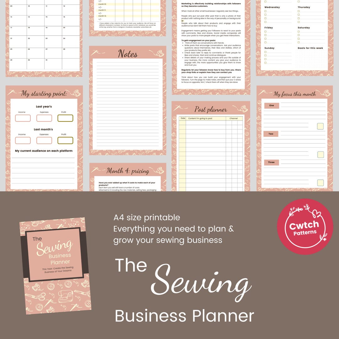 The Sewing Business Planner - Etsy