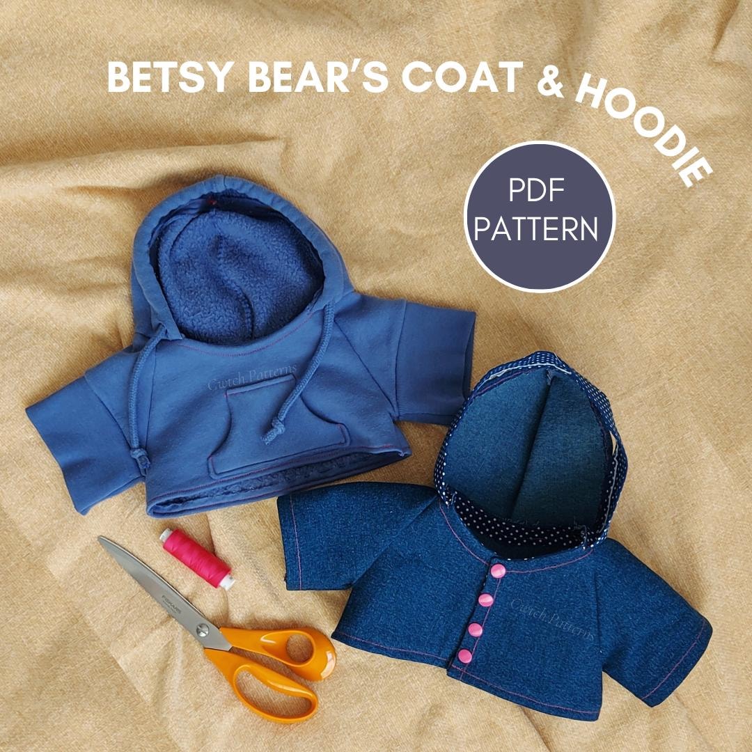 Clothes for Teddies, Sewing Pattern for Hoodie, Pdf Pattern, Memory ...