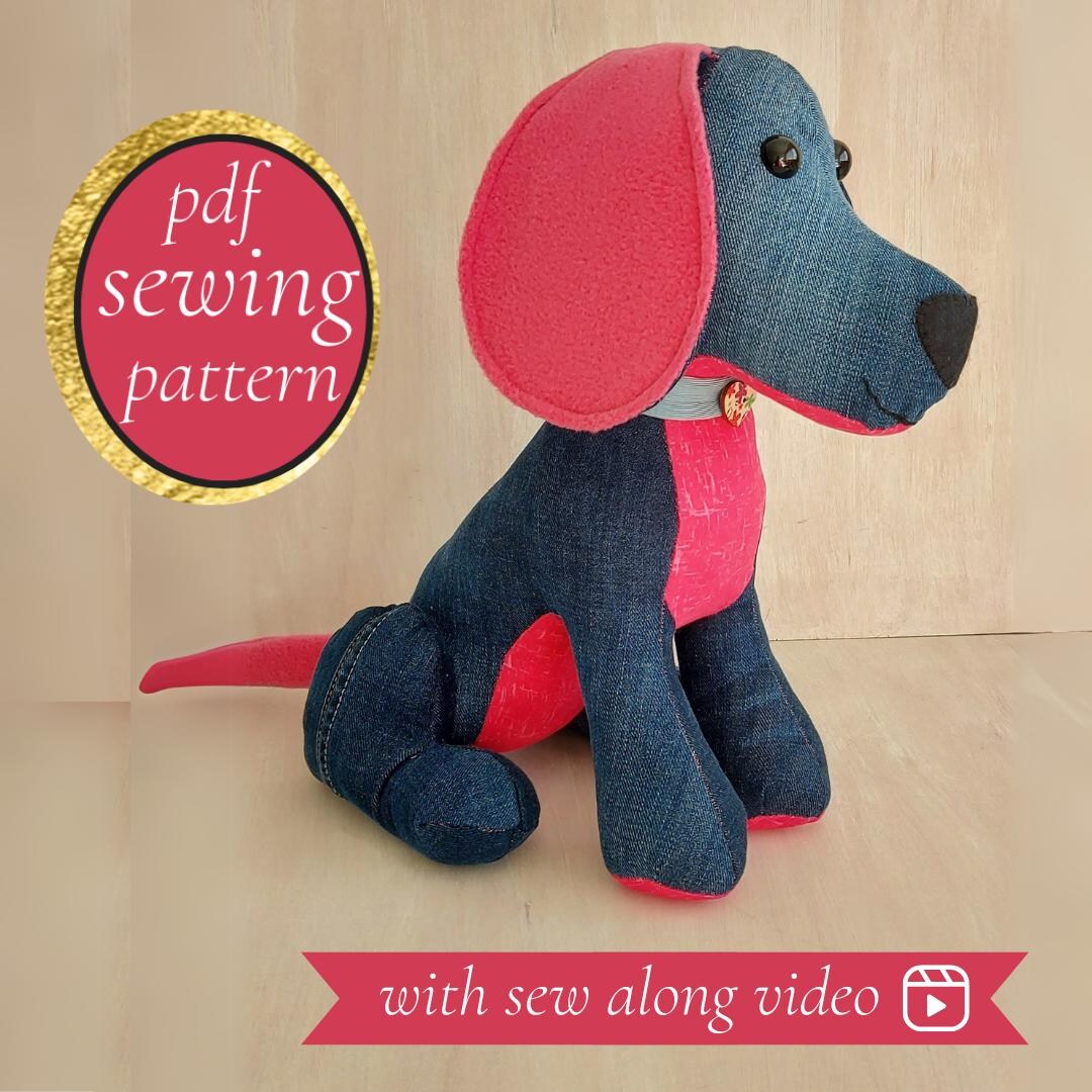 Dog Sewing Pattern, Pdf With Video Tutorial, Puppy Sewing Pattern ...