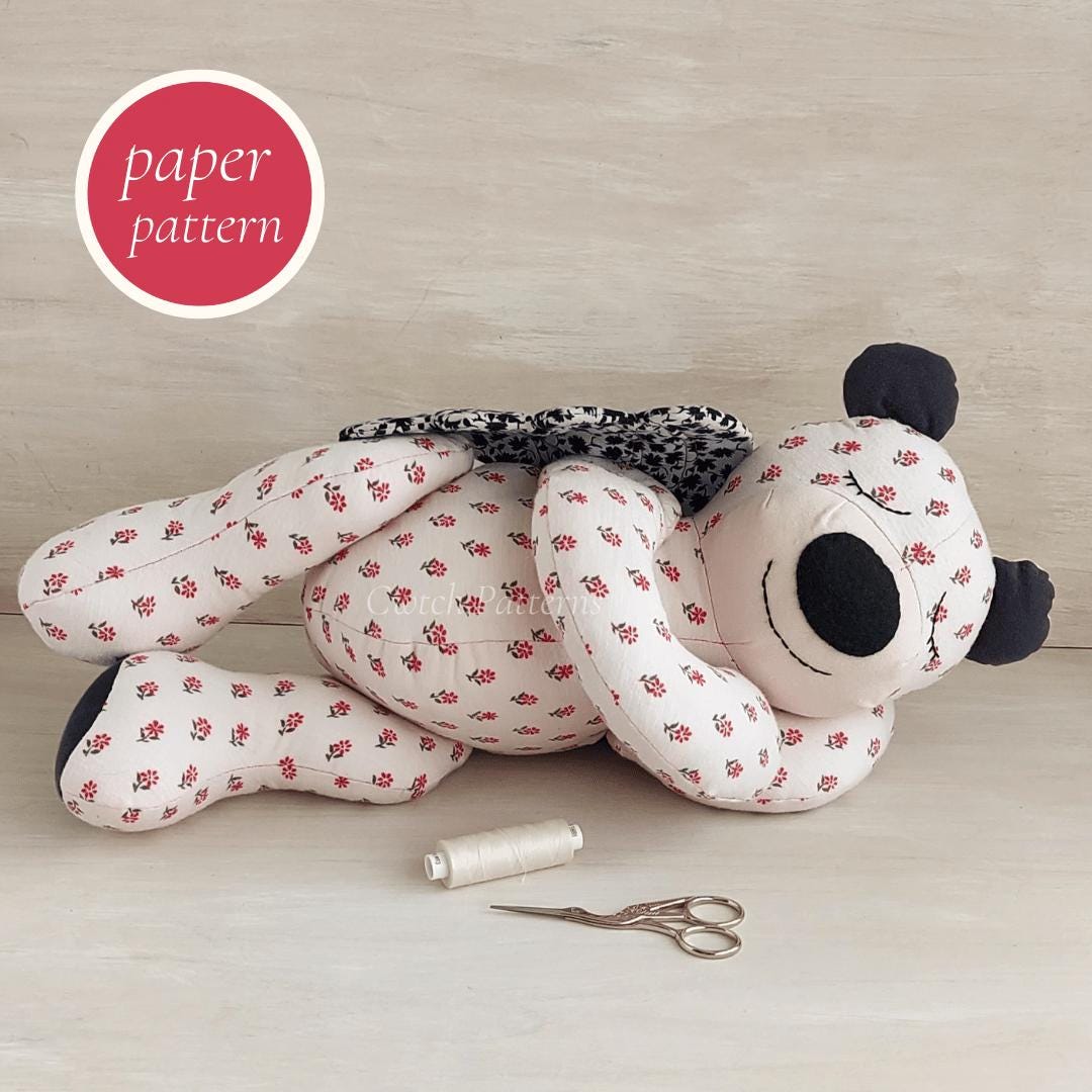 Memory Bear Pattern, Paper Sewing Pattern, Wings, Angel Bear, Sleeping ...