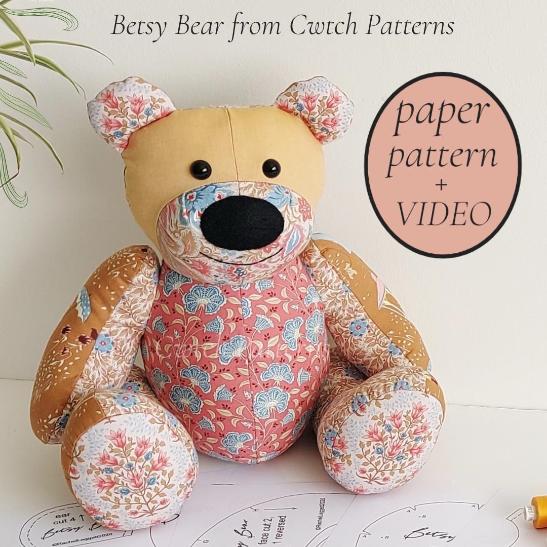 Memory Bear Pattern, Sewing Pattern With Video Tutorial, Betsy Bear ...