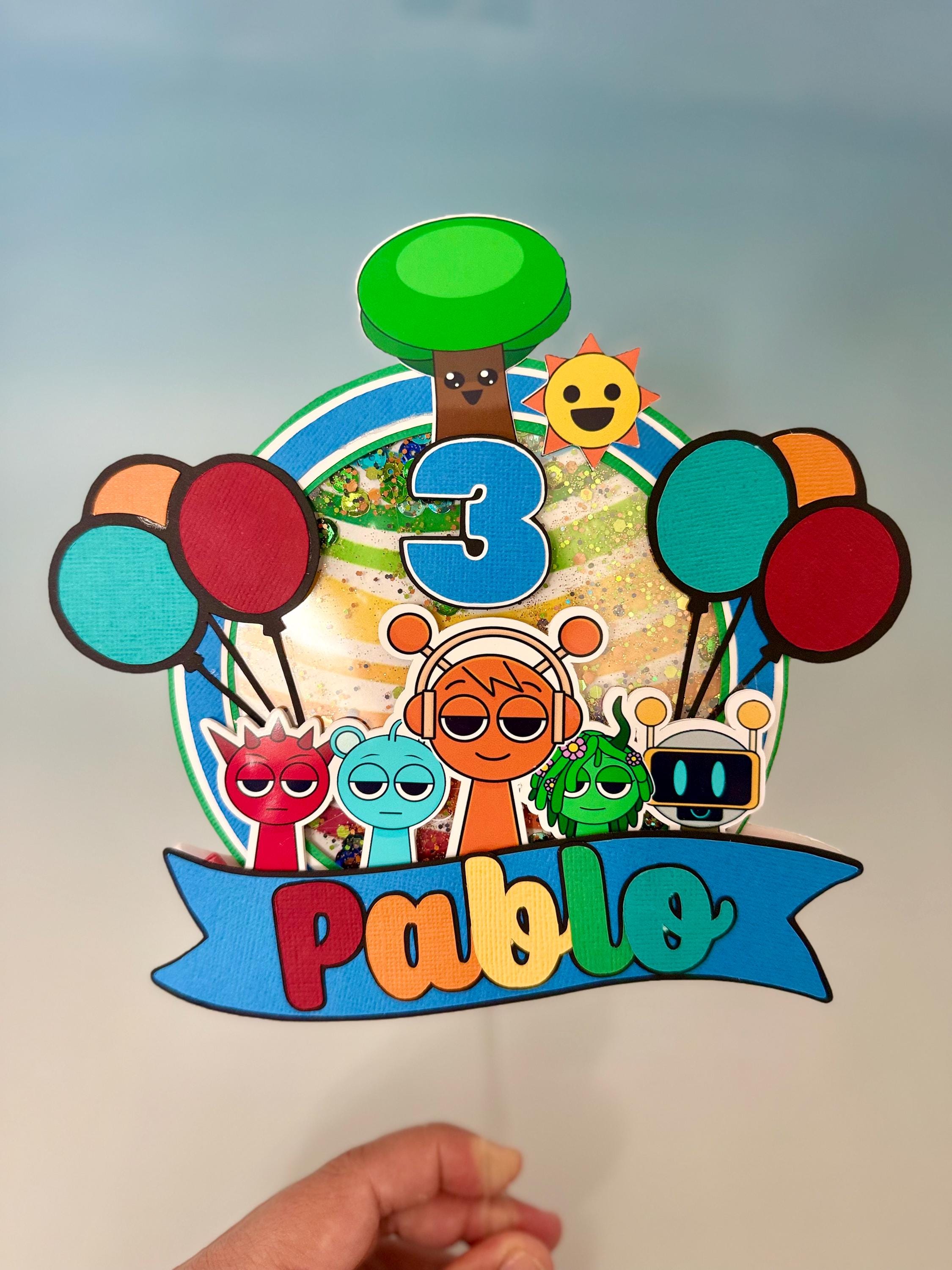 Sprunki Cake Topper , Sprunki Cake Topper Shaker, Sprunki Party ...