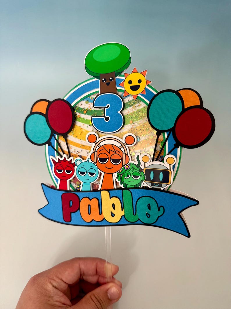 Sprunki Cake Topper , Sprunki Cake Topper Shaker, Sprunki Party ...