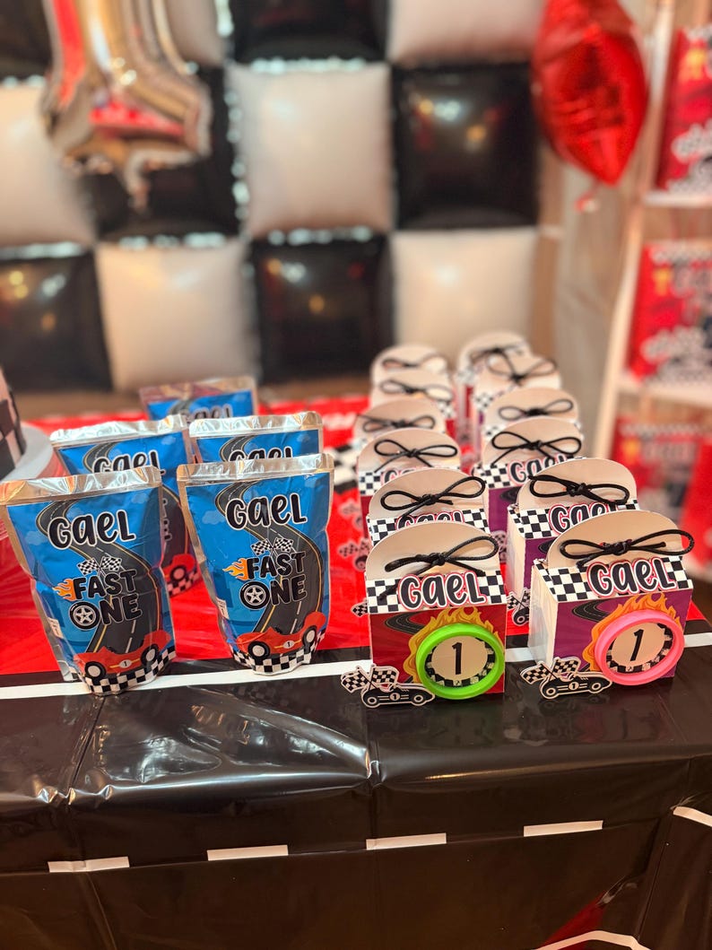 Personalized Race Car Play-doh Favor Box | Custom Kids Party Treat, Non ...