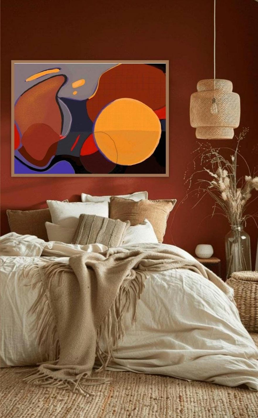 Abstract Digital Print on Canvas - Etsy