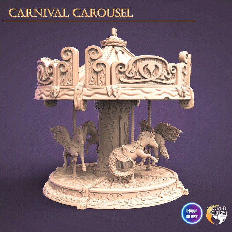 Fantasy Carnival Carousel Miniature for Tabletop Games and Dioramas ...