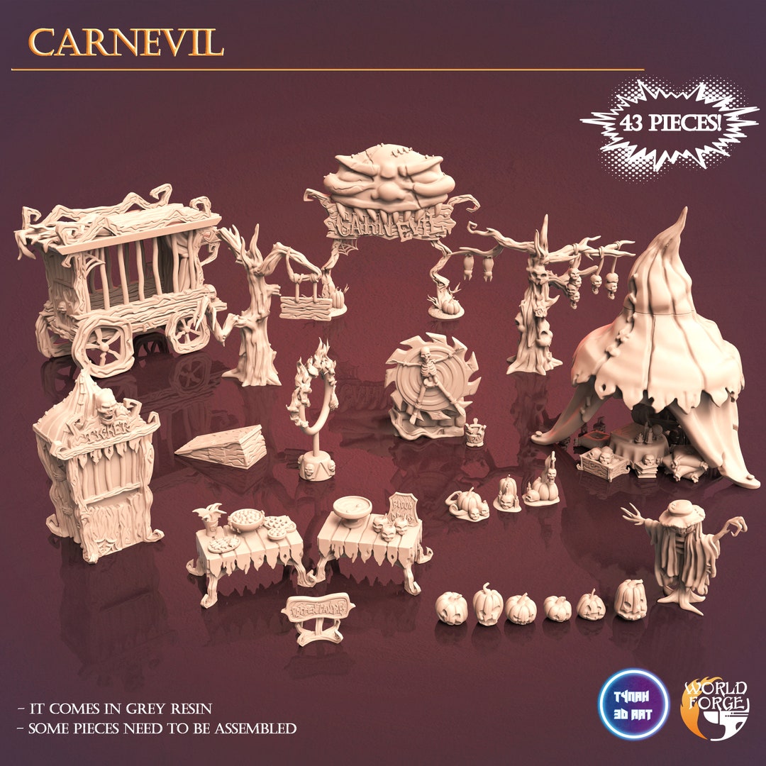 Carnevil - Evil Carnival for an Halloween Themed Game - 32 Mm ...