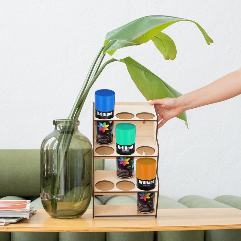 Spray Paint Can Holder, Spray Paint Wall Shelf, Paint Can Storage ...