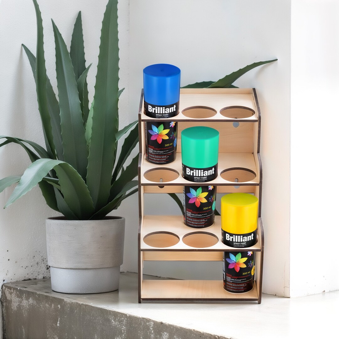 Spray Paint Can Holder, Spray Paint Wall Shelf, Paint Can Storage ...