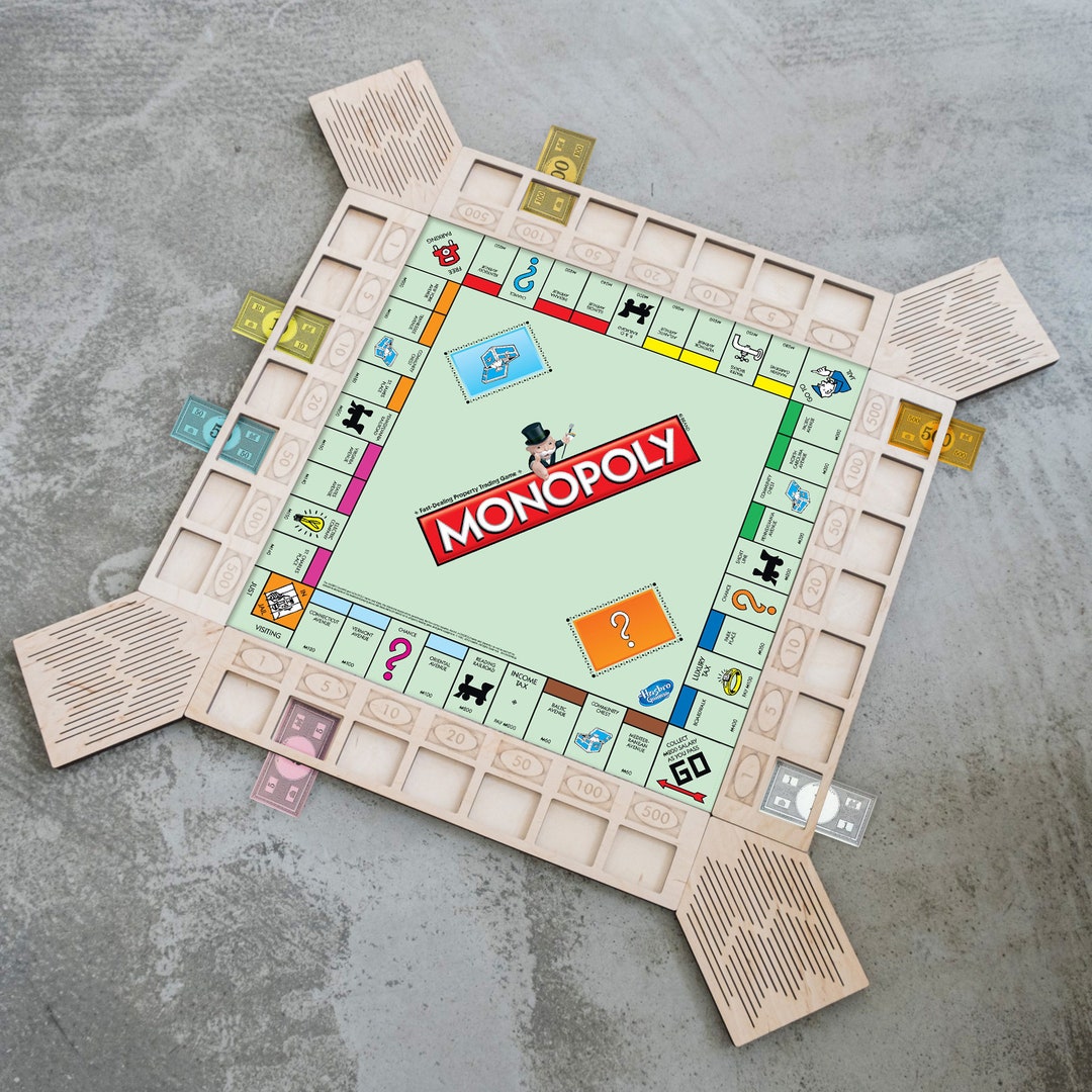 Wood Monopoly Board, Monopoly Organizer, Monopoly Holder, Monopoly ...