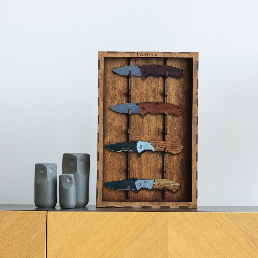 Custom Knife Holder, Knife Storage, Pocket Knife Display Shelf, Knife ...