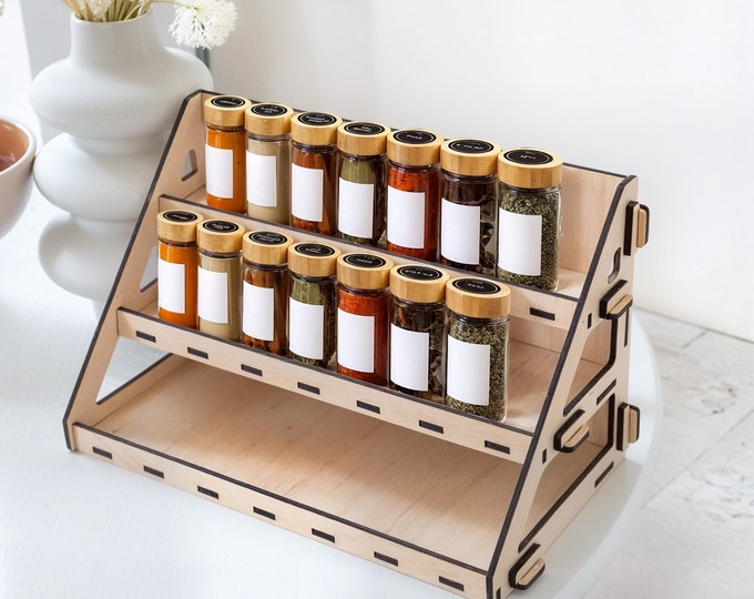 2 Door Wooden Spice Rack Made in Japan - Etsy