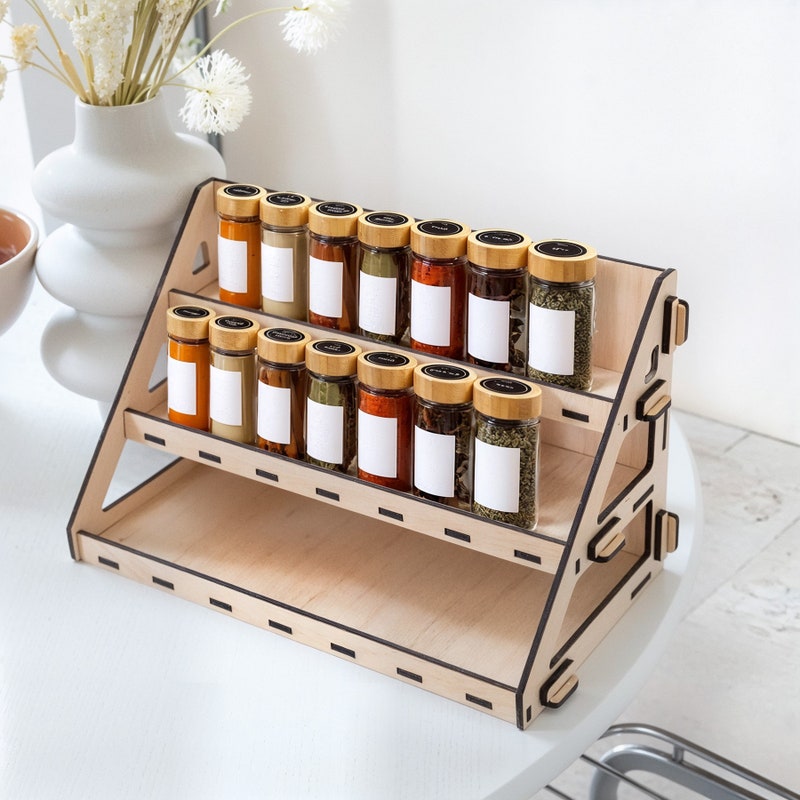 Wooden Spice Rack Shelf - Etsy