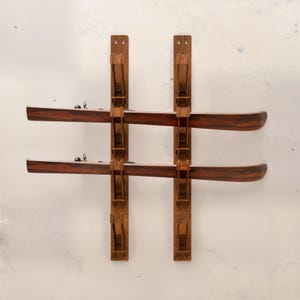 Ski Rack Wall Mount, Ski Holder, Ski Storage Rack, Floating Ski Shelves ...