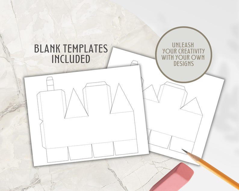 3D Christmas Paper House Ornament Craft Kit | Printable, Creative and ...