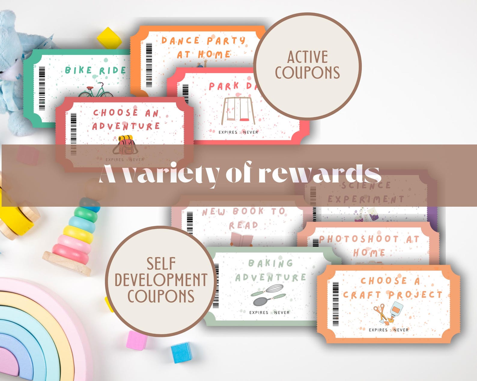 30 Printable Kids Reward Coupons, Including 10 Bonus Blank Coupons ...