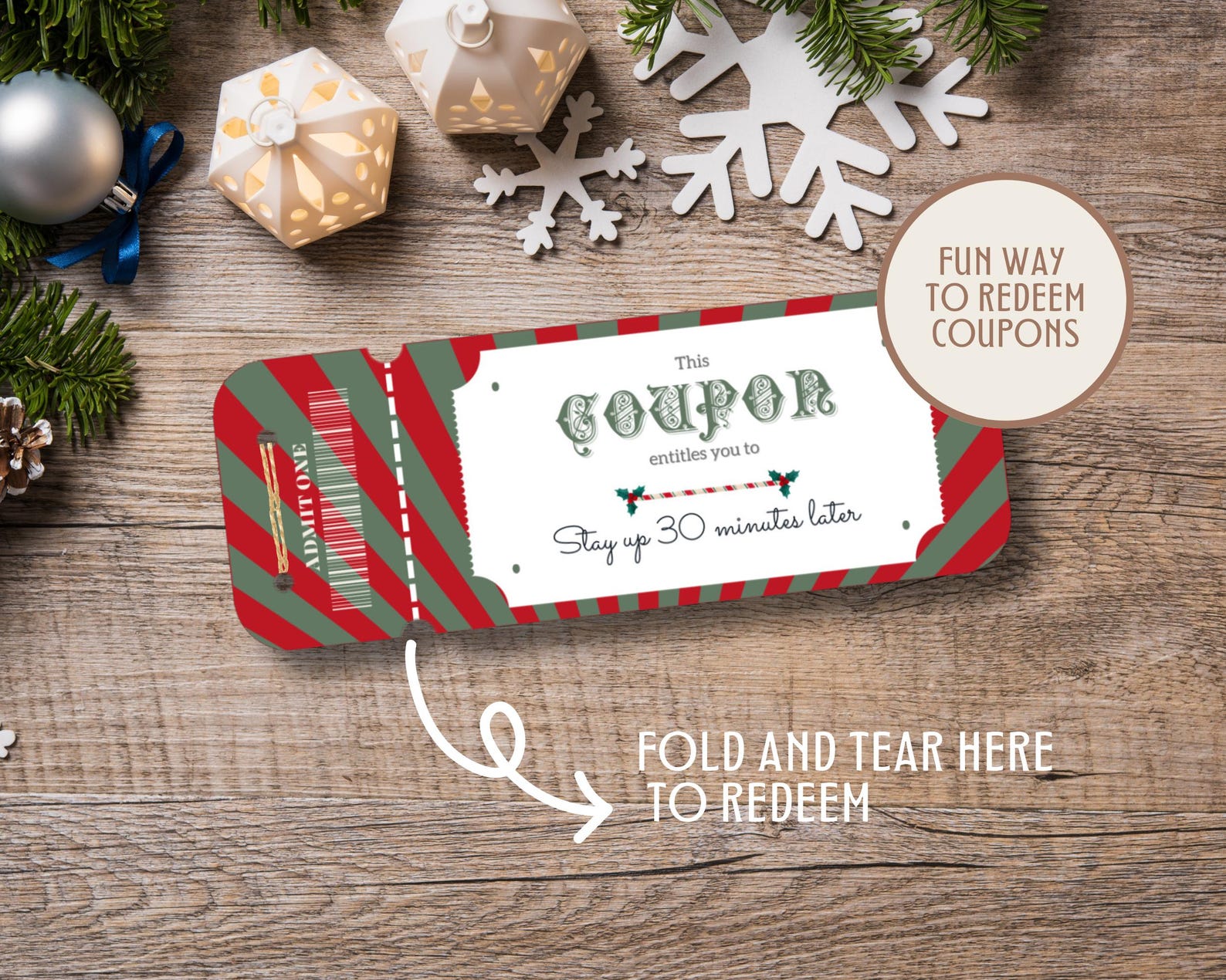 Editable Christmas Coupon Book, Customizable Voucher Book ...