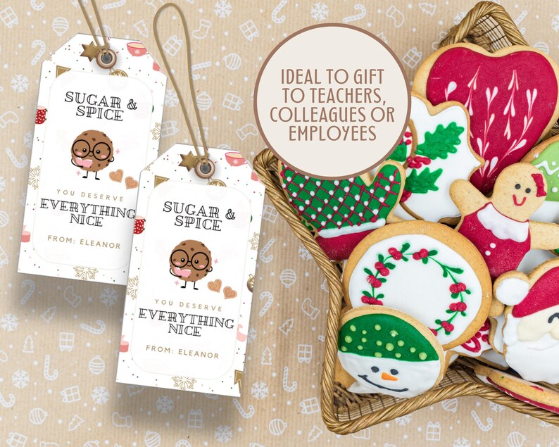 Christmas Cookie Appreciation Gift Tags, Also Great for Christmas Candy ...