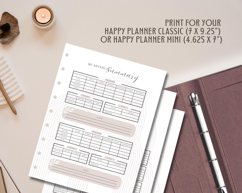 Finance & Budget Planner, Printable Happy Classic and Mini Pdf Journal ...