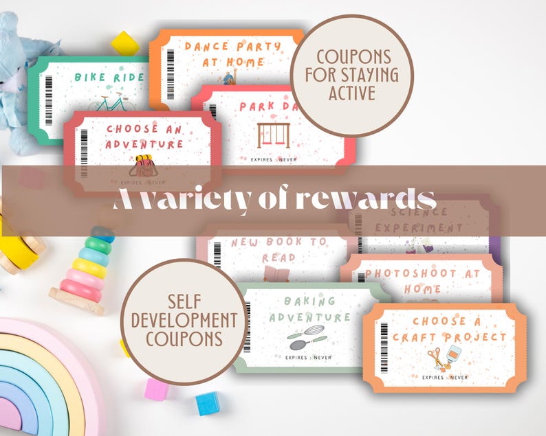 30 Editable Kids Reward Coupons, Blank Good Behavior Voucher Template ...