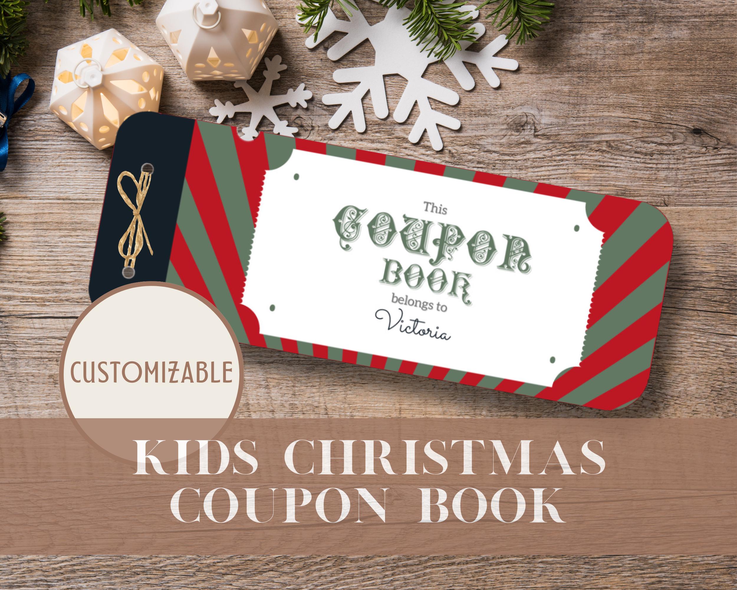 Editable Christmas Coupon Book, Customizable Voucher Book ...