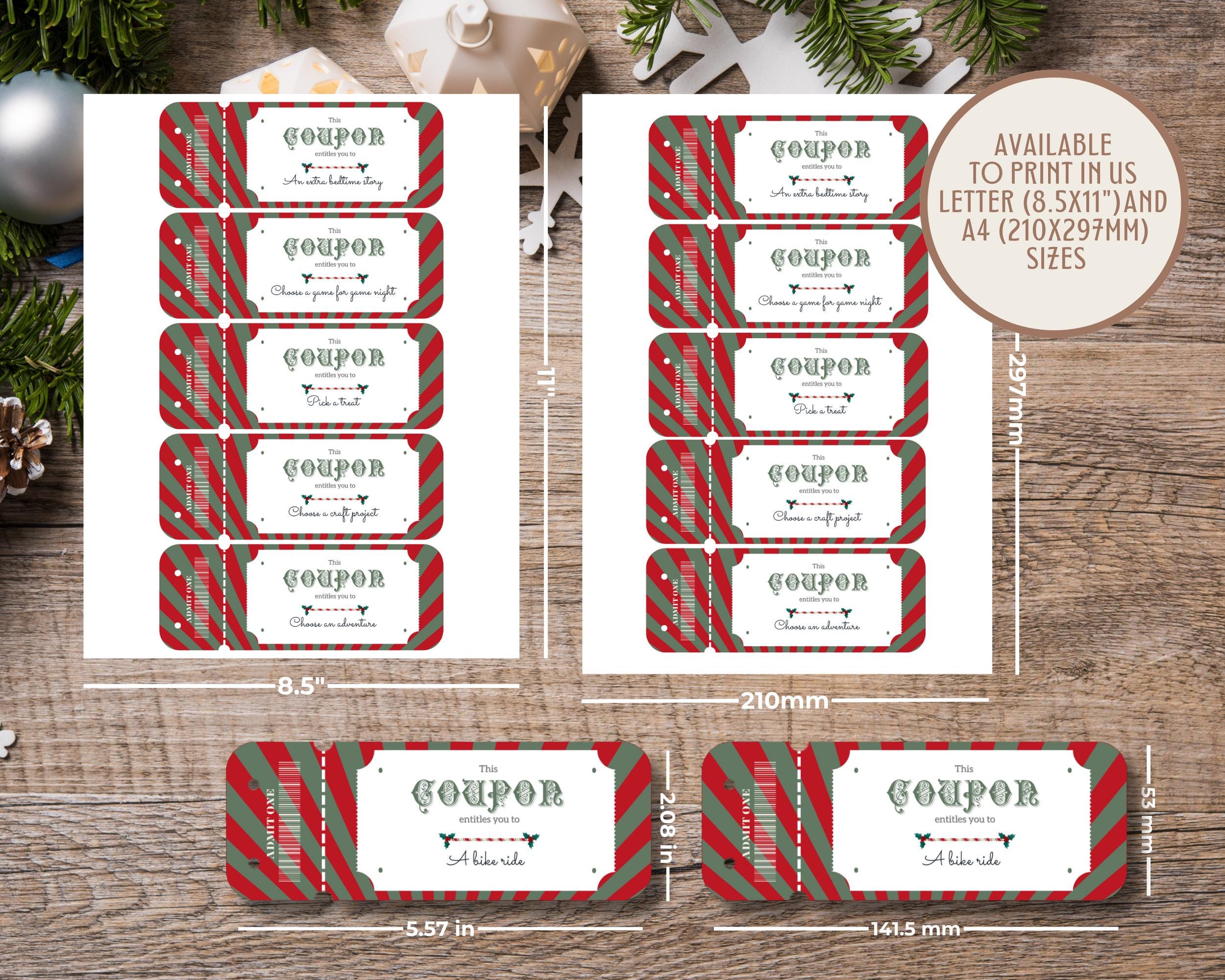 Editable Christmas Coupon Book, Customizable Voucher Book ...
