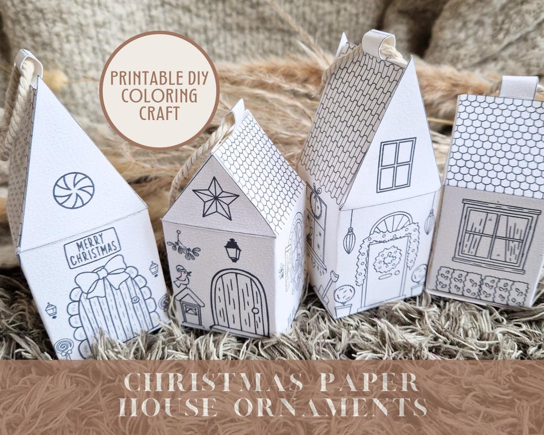 Christmas Paper House Ornament Craft Kit, Creative and Minful DIY ...