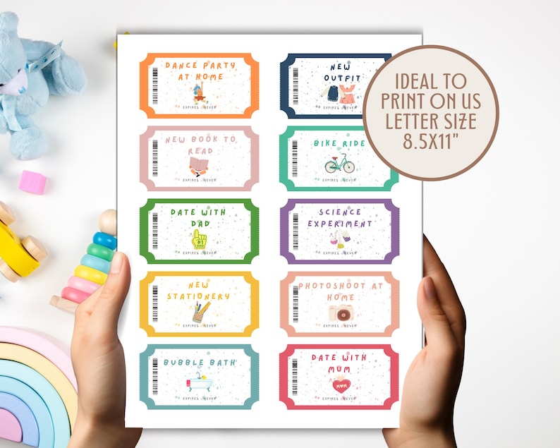 30 Printable Kids Reward Coupons, Including 10 Bonus Blank Coupons ...