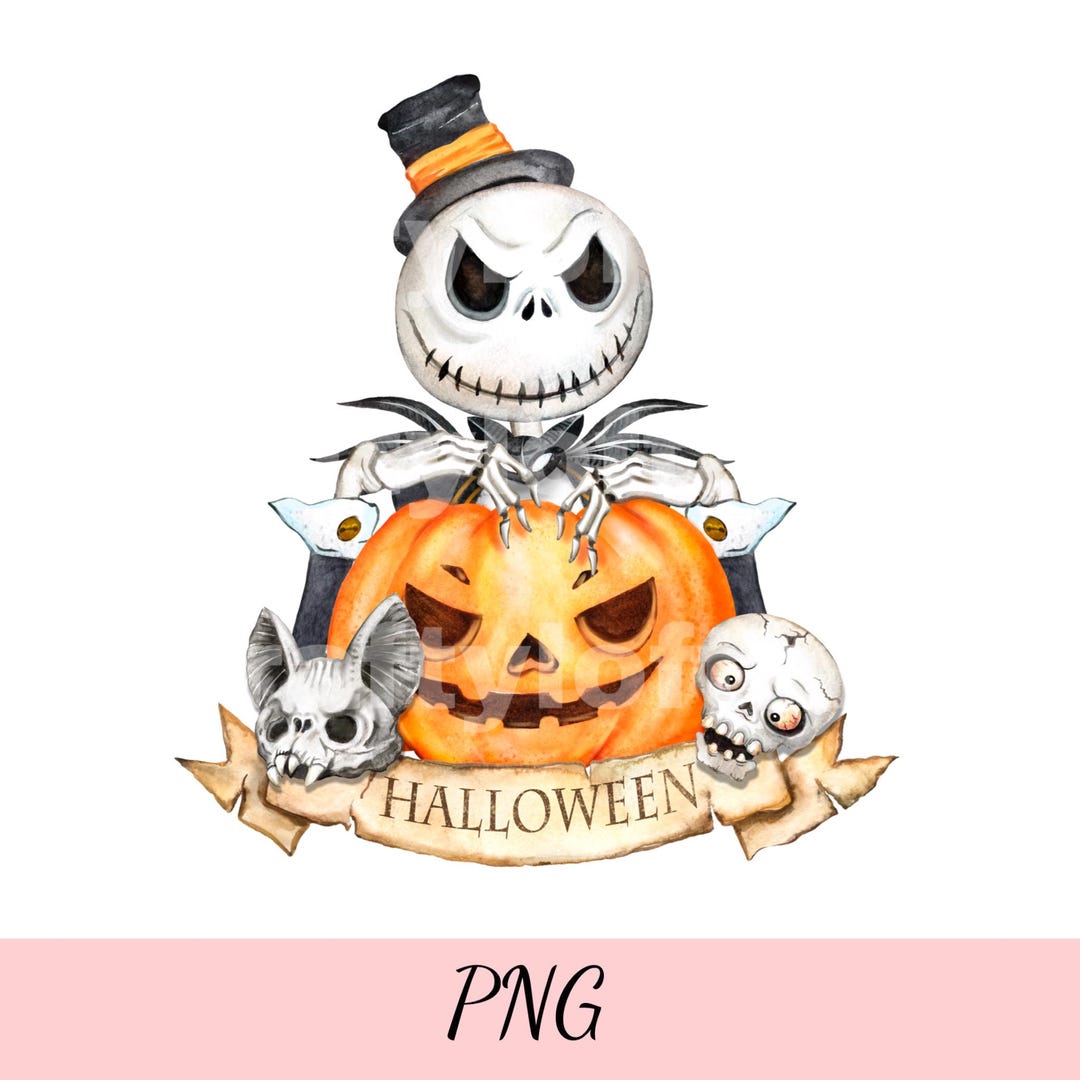 Jack and Sally Png, Nightmare Before Png, Mega Jack Skellington T-shirt ...