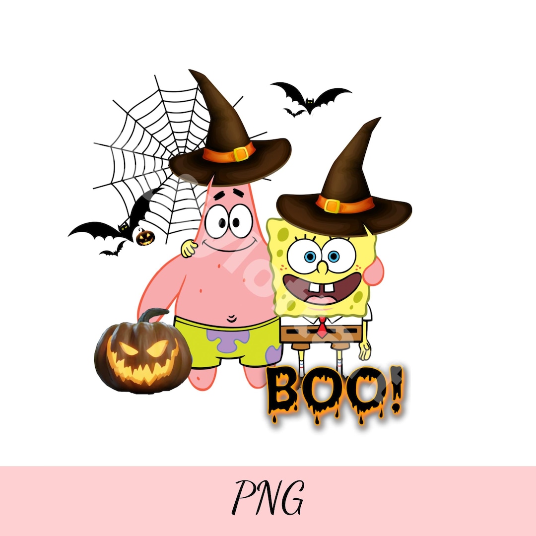 Spongebob Halloween Ghost Png Digital Spongebob Spunchbob Horror Creepy ...