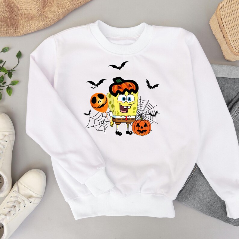 Spongebob Halloween Ghost Png Digital Spongebob Spunchbob Horror Creepy ...
