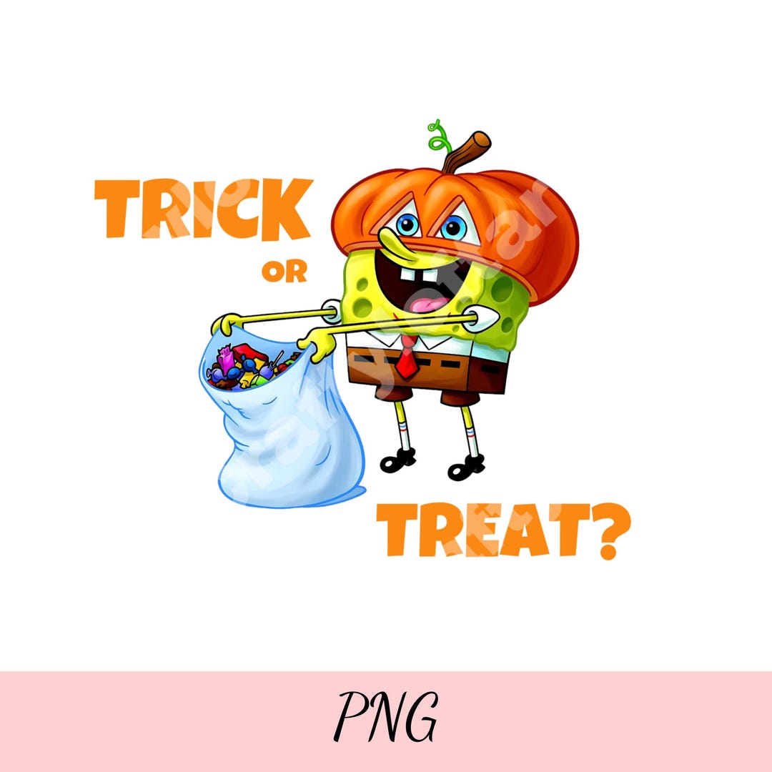 Spongebob Halloween Ghost Png Digital Spongebob Spunchbob Horror Creepy ...