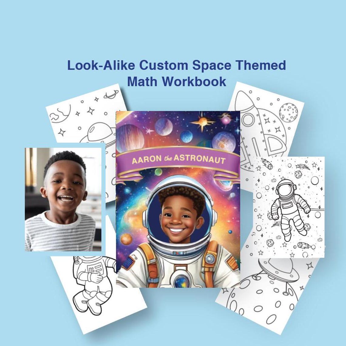 Space Themed Math Workbook Grades 1-3, Kids Custom Math Workbook ...