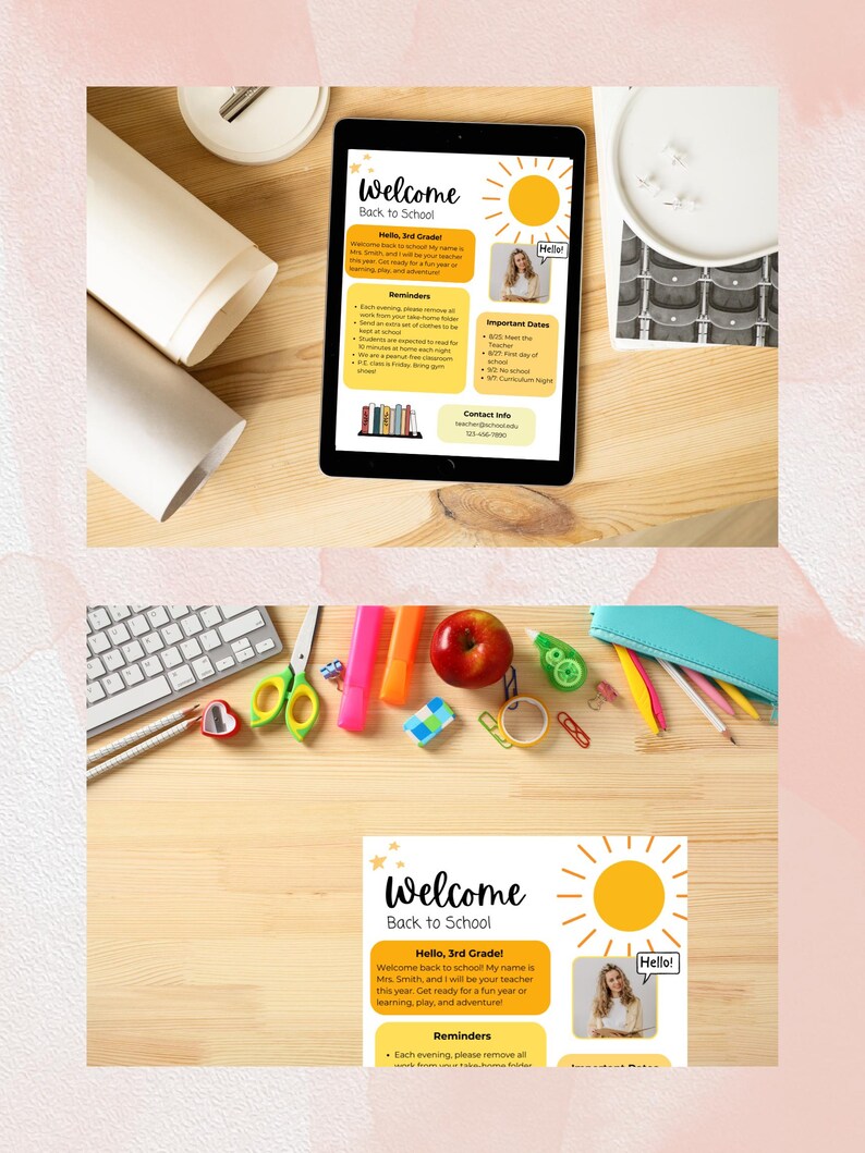 Meet the Teacher / Newsletter / Back to School / Template / Editable - Etsy